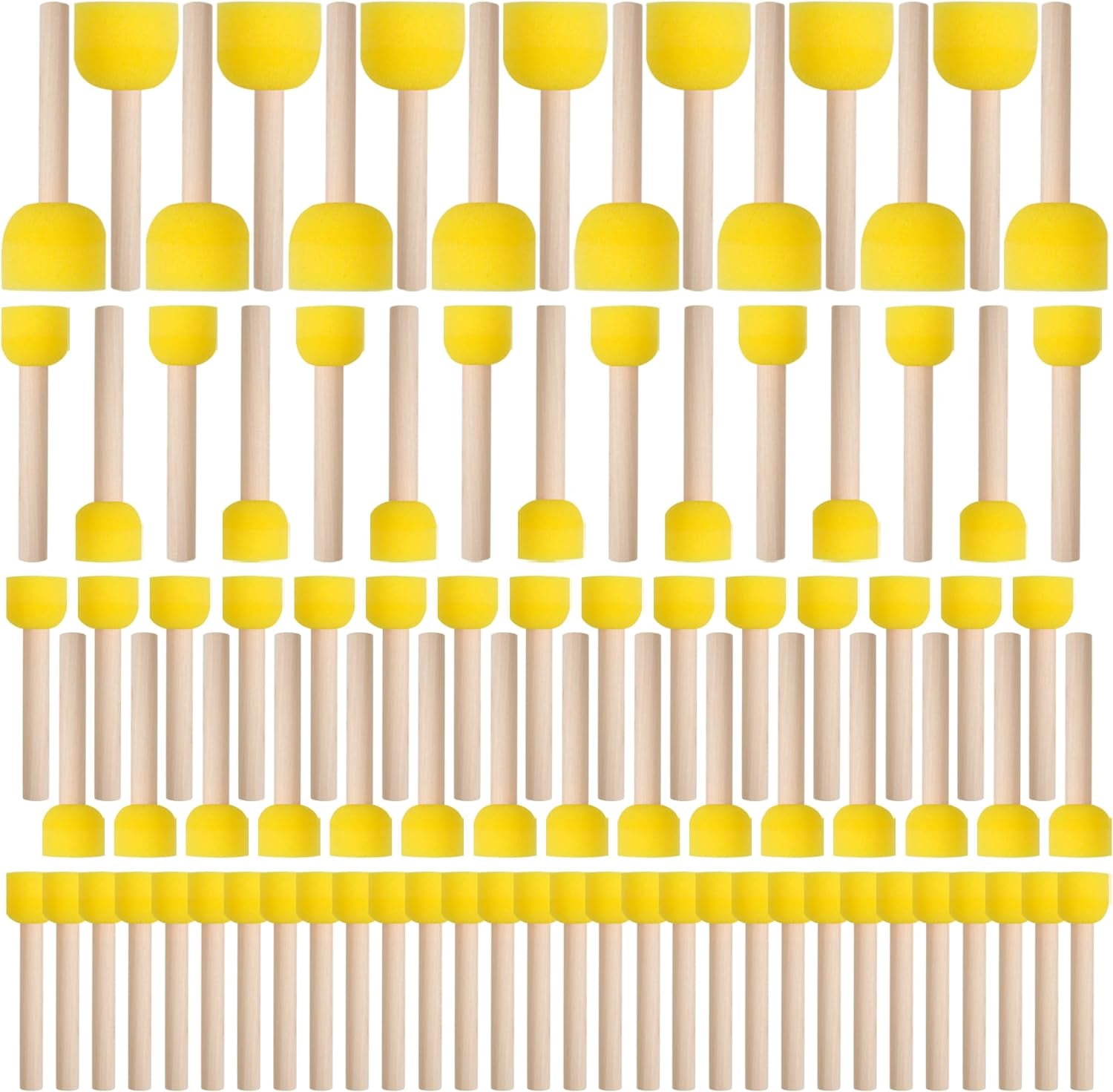 90 Pcs Round Sponges Brush Set, Round Sponge Brushes for Painting ...