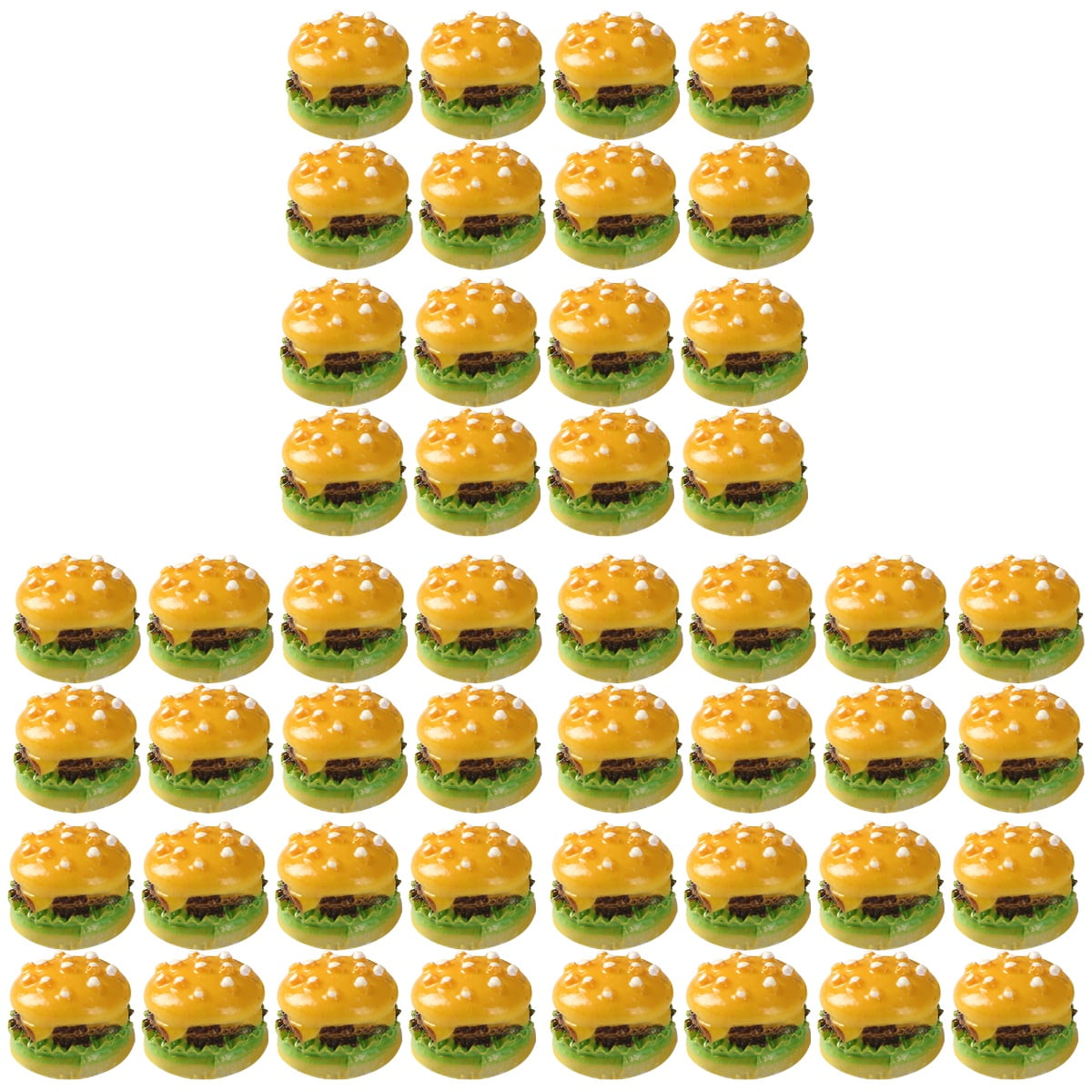 90 Pcs Simulation Burger Fake Food Ornament Fake Burger Models Fake Bread Models Miniature ...
