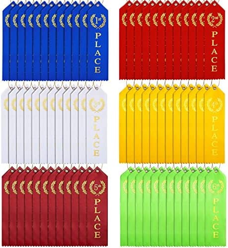 90 Pcs Swimming Gymnastics Track Award Ribbon Award Ribbons 1st to 6th ...
