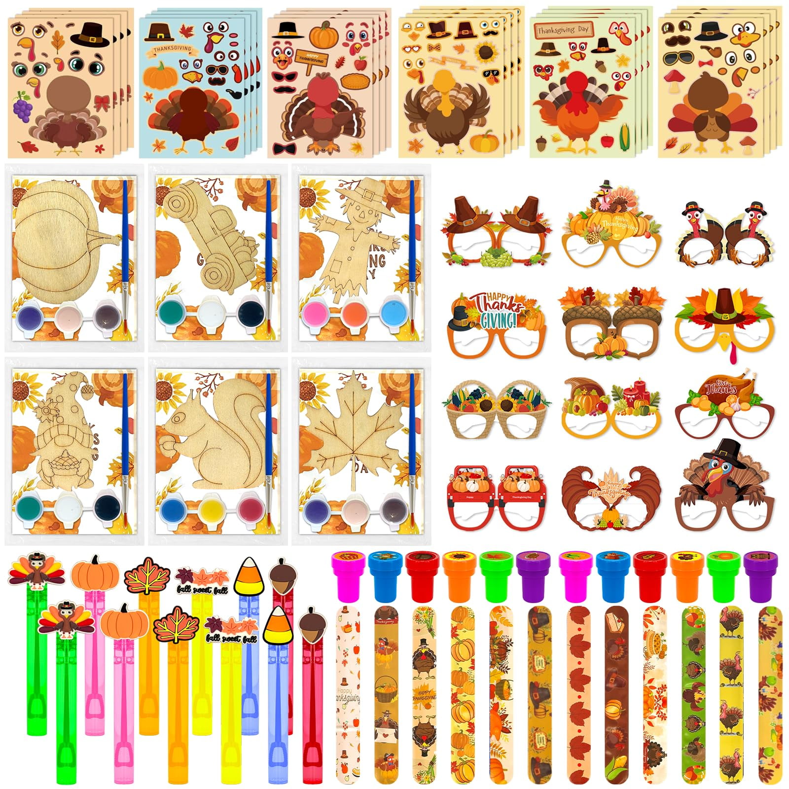 90 Pcs Thanksgiving Party Favors Fall Festival Prizes with Fall Paper ...