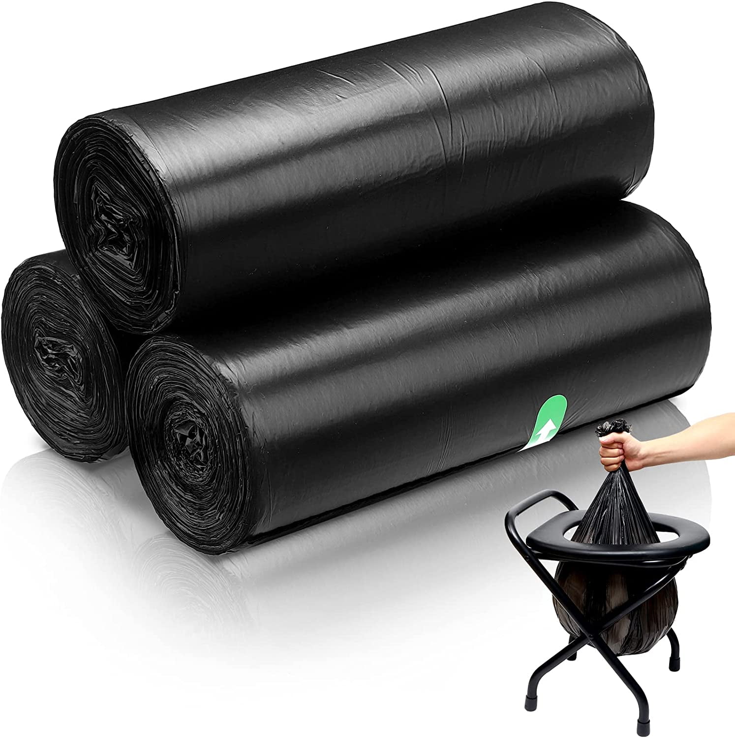 90 Pieces Portable Toilet Bags Camping Toilet Bags 8 Gallon Portable ...