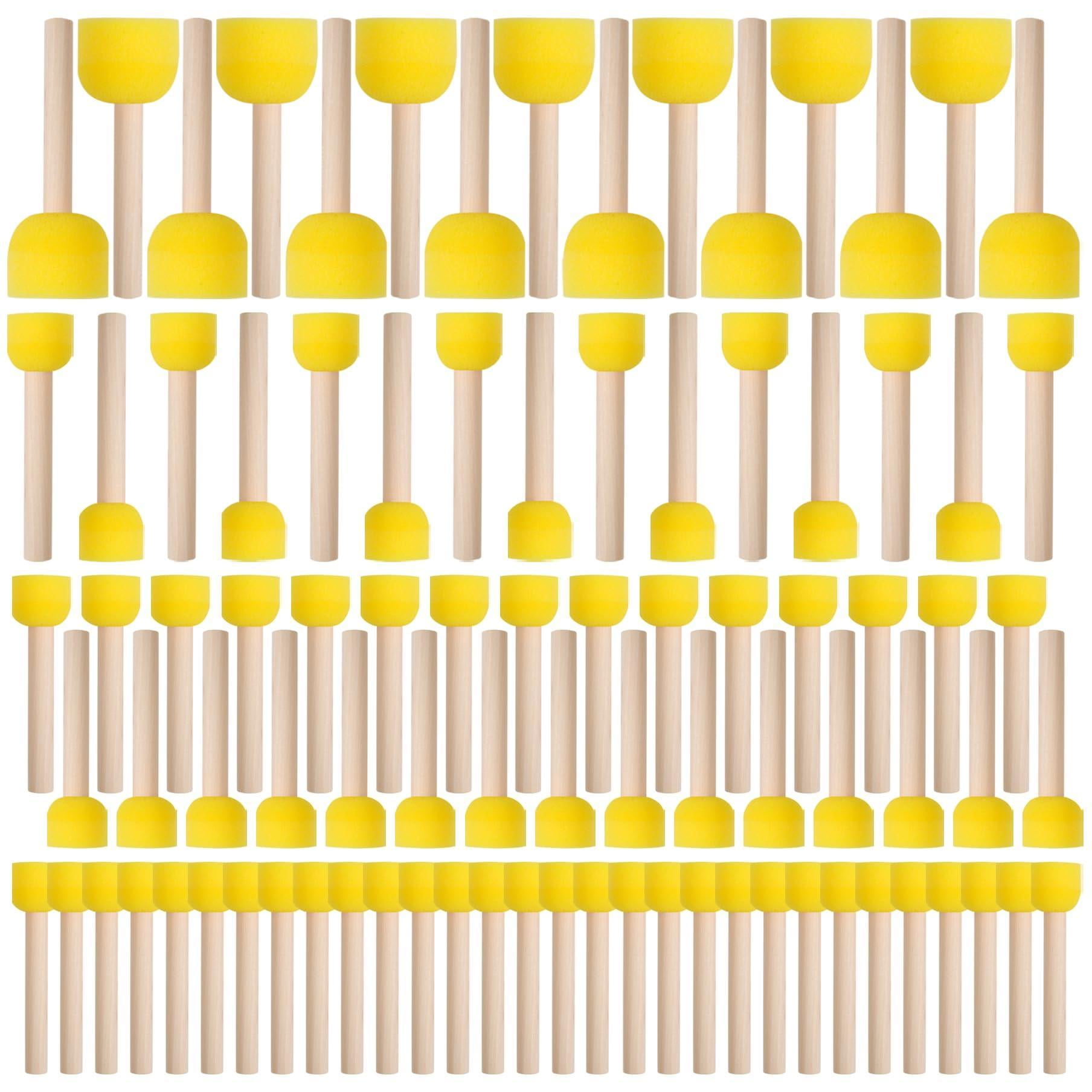 90 Pieces Round Paint Sponges Set, 4 Sizes Sponge Brushes for Painting ...