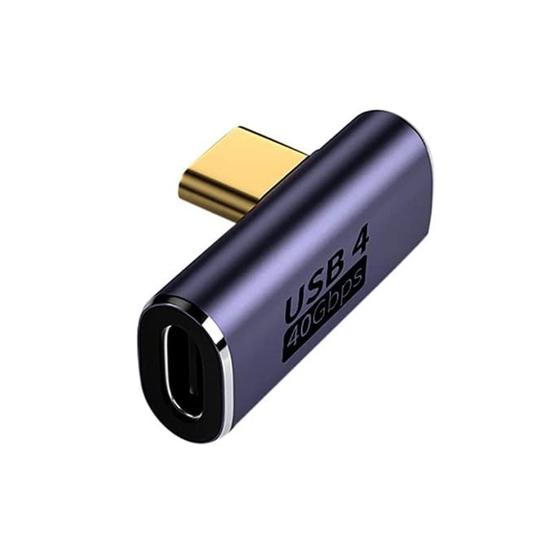 90° Right Angle USB C Adapter: 100W Fast Charging 40Gbps Data Transfer ...