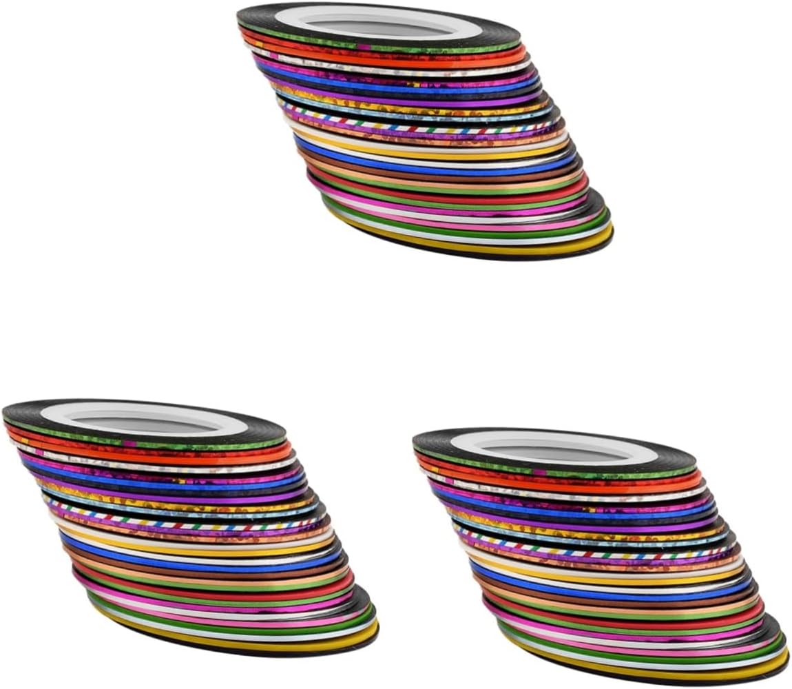 90 Rolls nail stickers glitter stickers nail art decals fingernail ...