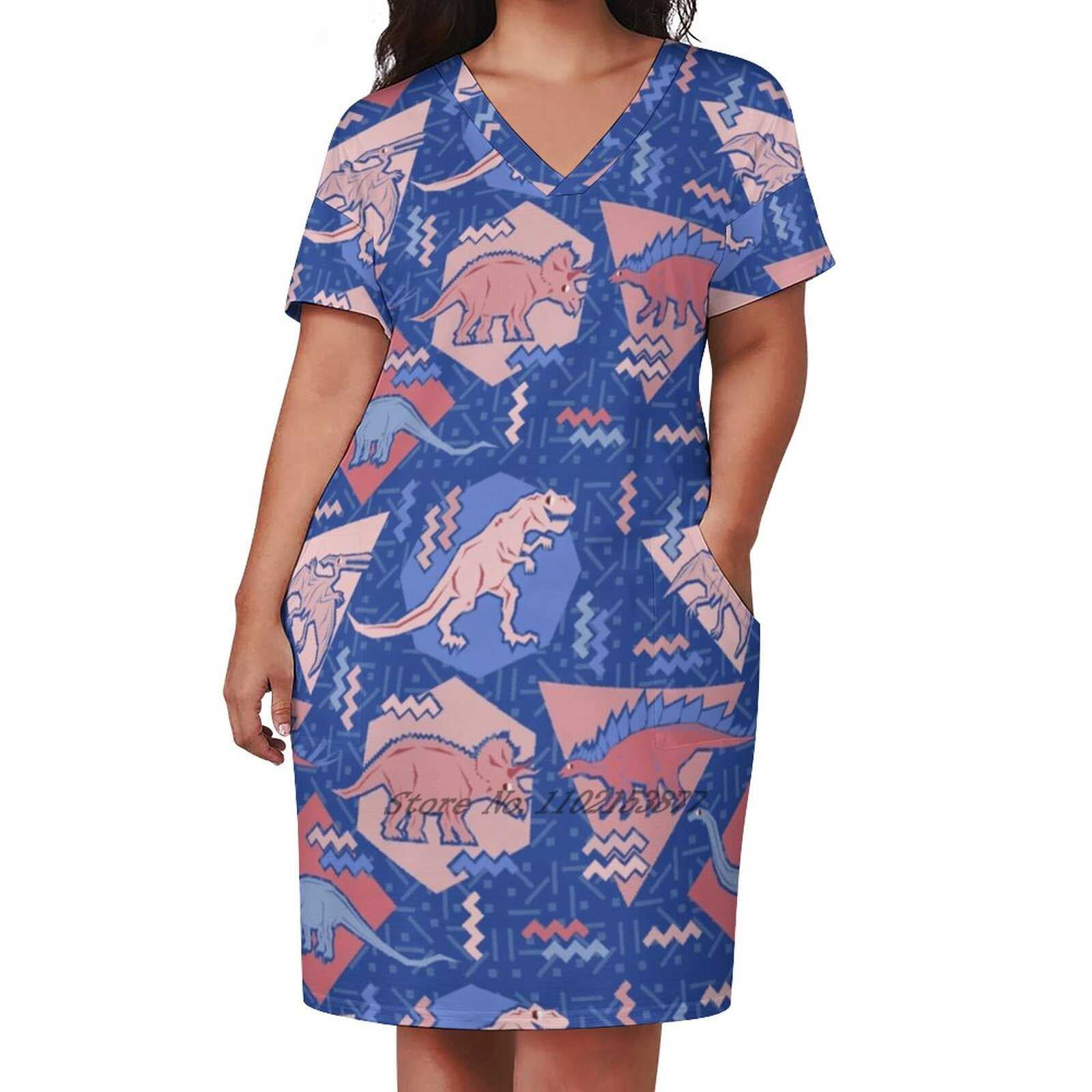 90'S Dinosaur Pattern - Rose Quartz And Serenity Version Loose Pocket ...