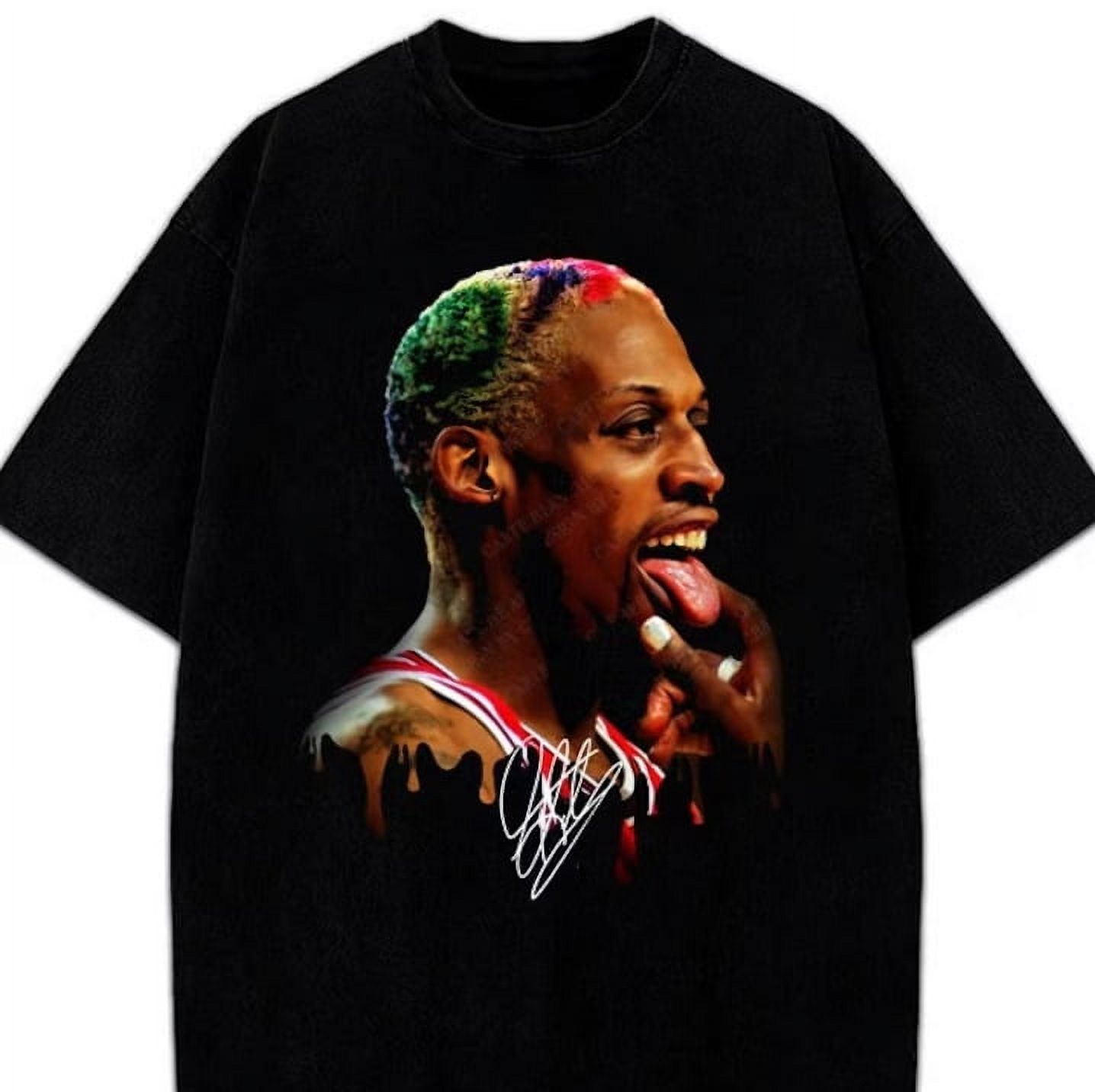 90'S Vintage Dennis Rodman Tongue Out Rodzilla Hollywood T-Shirt ...