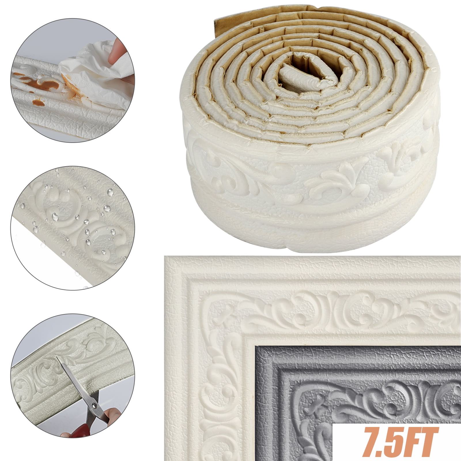 EEEkit Self Adhesive Foam Wallpaper Border, 3D PVC Wall Stickers ...