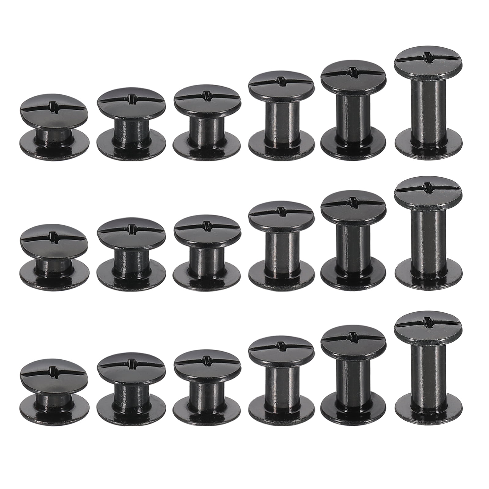 90 Sets Chicago Screws, 4+5+6+8+10+12mm L Chicago Screw Phillips ...