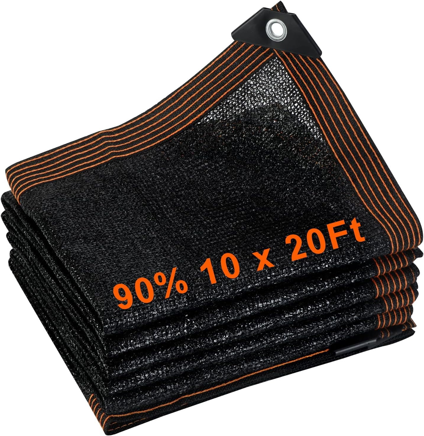 90% Shade Cloth for Garden 10 Ft x 20 Ft, Sun Shade Mesh Net Tarp with ...