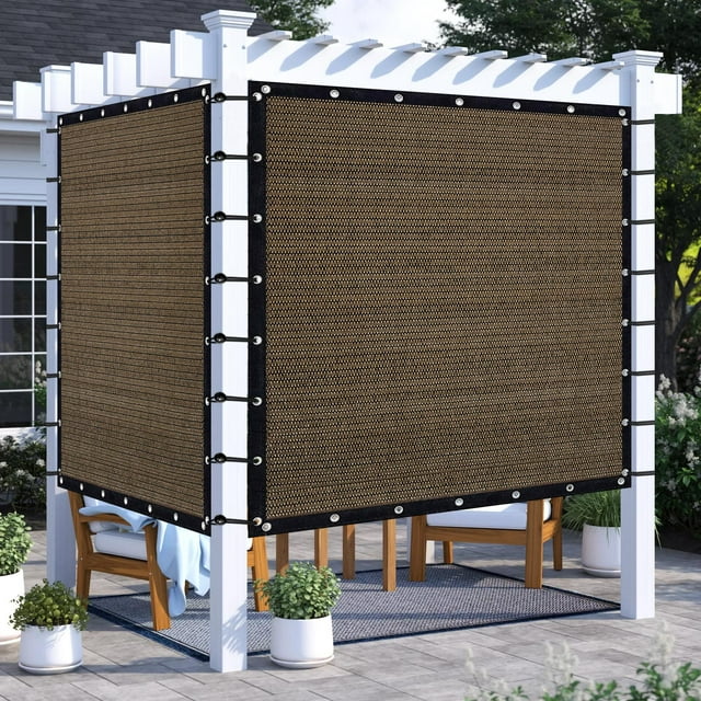 Artpuch 06' x 11' Outdoor Gray Mesh Sun Shades Canopy, Waterproof UV ...