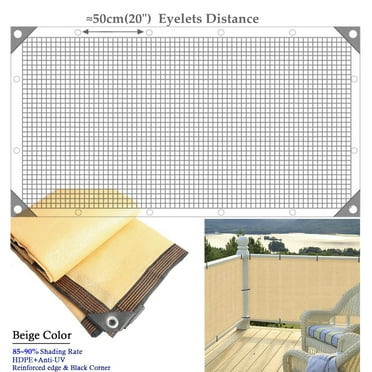 ShadeMart 90% Sunblock Fabric 2'x2' Turquoise Custom Size Waterproof ...