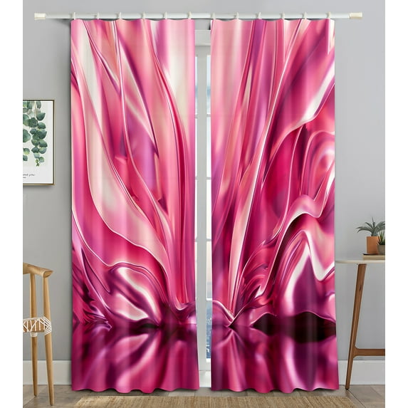 90% Shading Thick Abstract Blurred Surface Blackout Window Curtain For ...