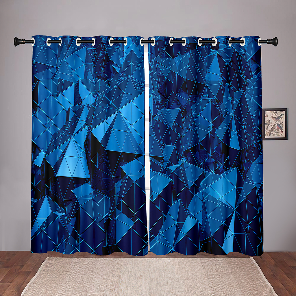 90% Shading Thick Pyramids Glass Gold Shinny Luxury Blackout Window ...