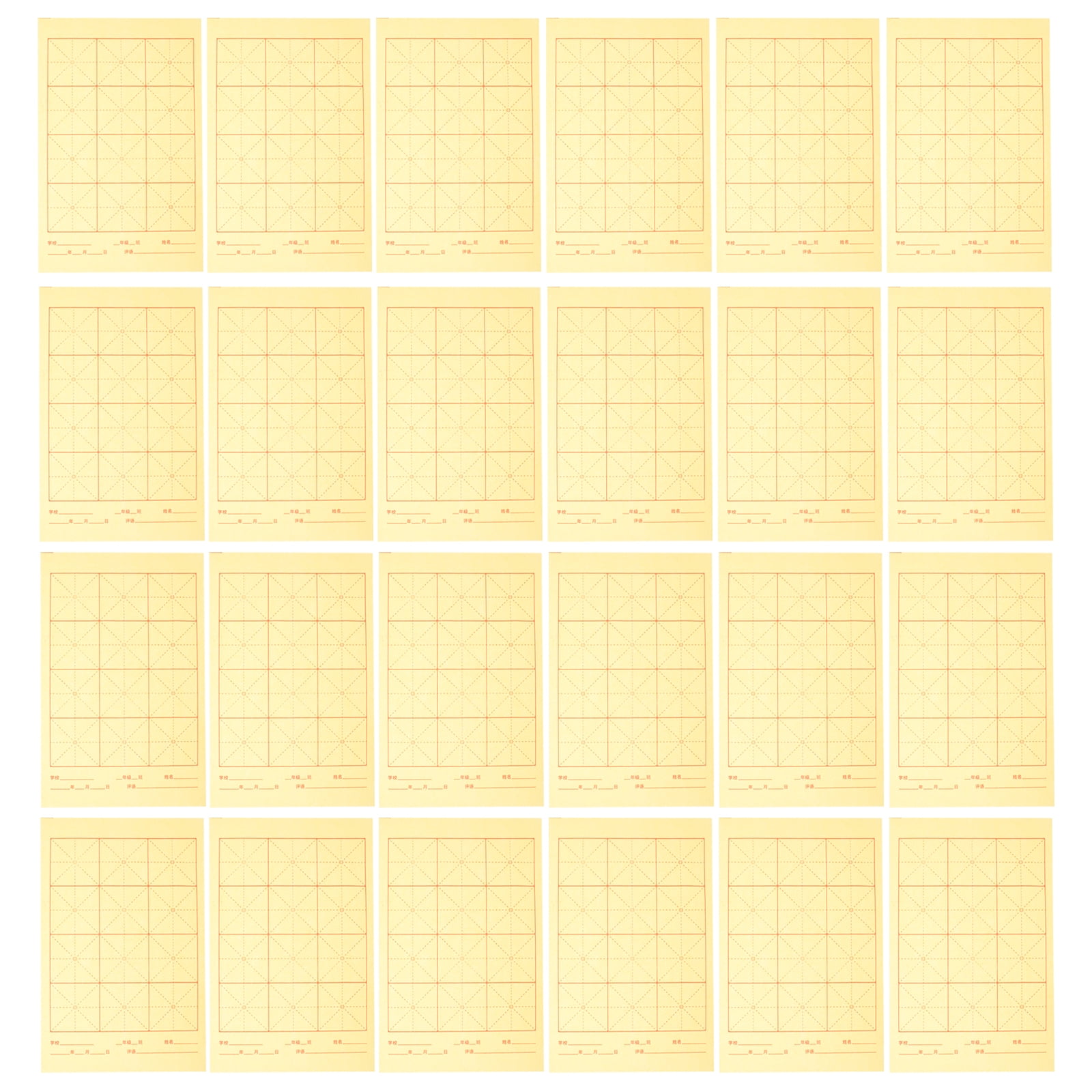 90 Sheets Calligraphy Paper Chinese Calligraphy Practice Paper Writing ...