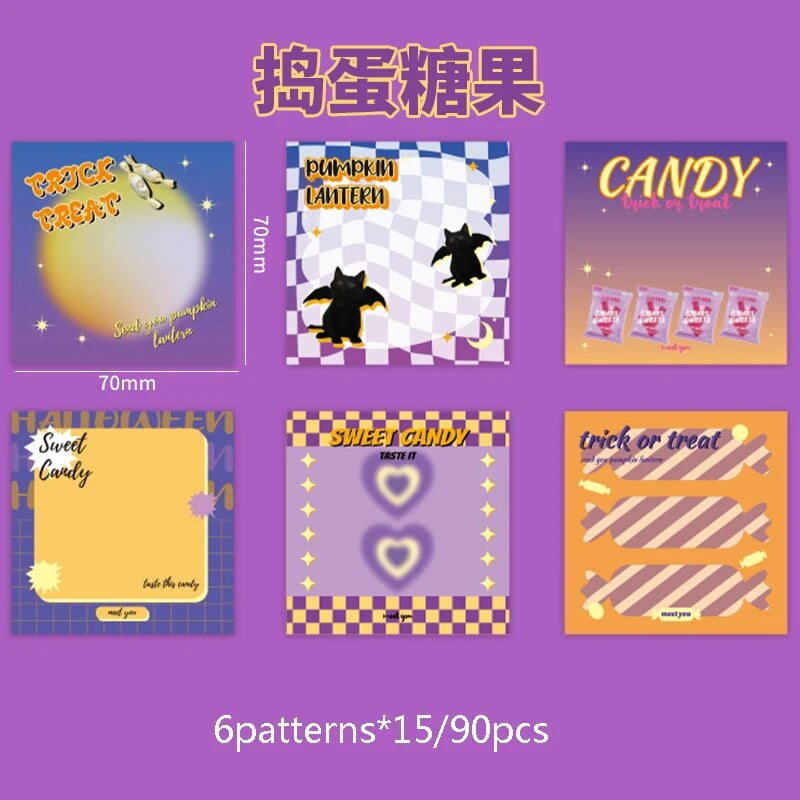 90 Sheets Cute Retro Memo Pad Scrapbooking Decoration Material Paper ...