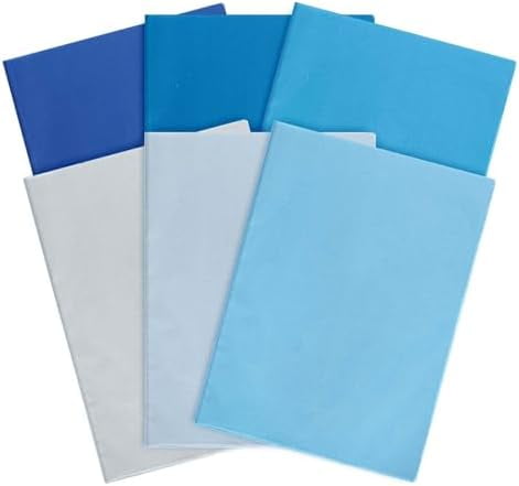 90 Sheets Gradient Blue Tissue Paper Assorted Blue Gift Wrapping Tissue ...