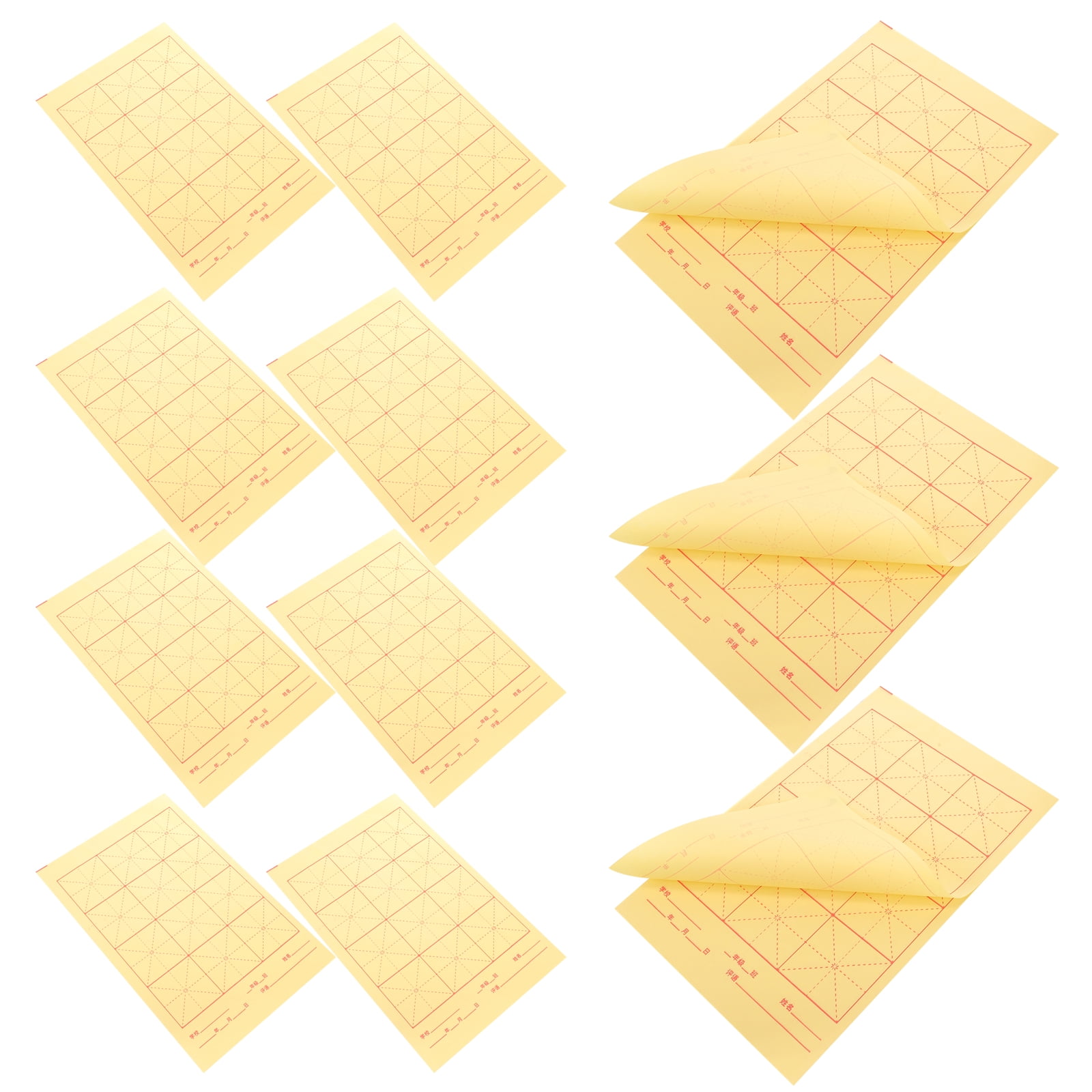 90 Sheets Grid Rice Paper Calligraphy Xuan Chinese Writing Art ...