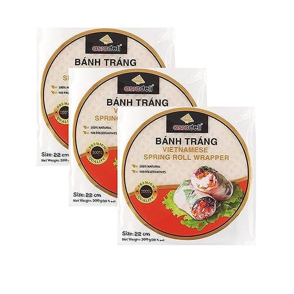 Asiadeli Rice Paper, 30~32 Sheets Per Pack, 10.5 oz, Vietnamese Spring ...