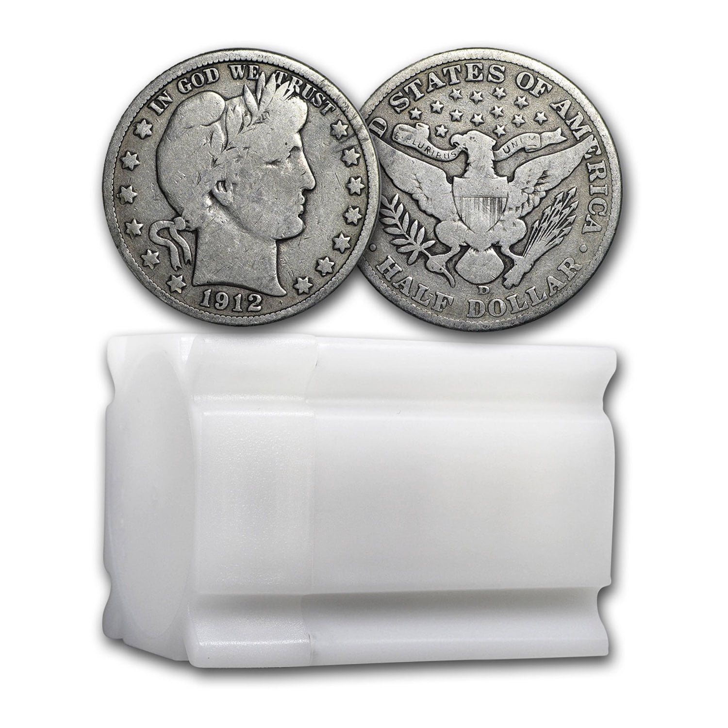 90% Silver Barber Halves $10 20-Coin Roll VG+ - Walmart.com