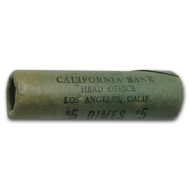 90% Silver Roosevelt Dimes 50-Coin Roll BU (Bank Wrapped) - Walmart.com