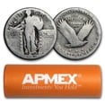 90% Silver 7-Ounce Standing Liberty Quarters 40-Coin Roll (Dateless ...