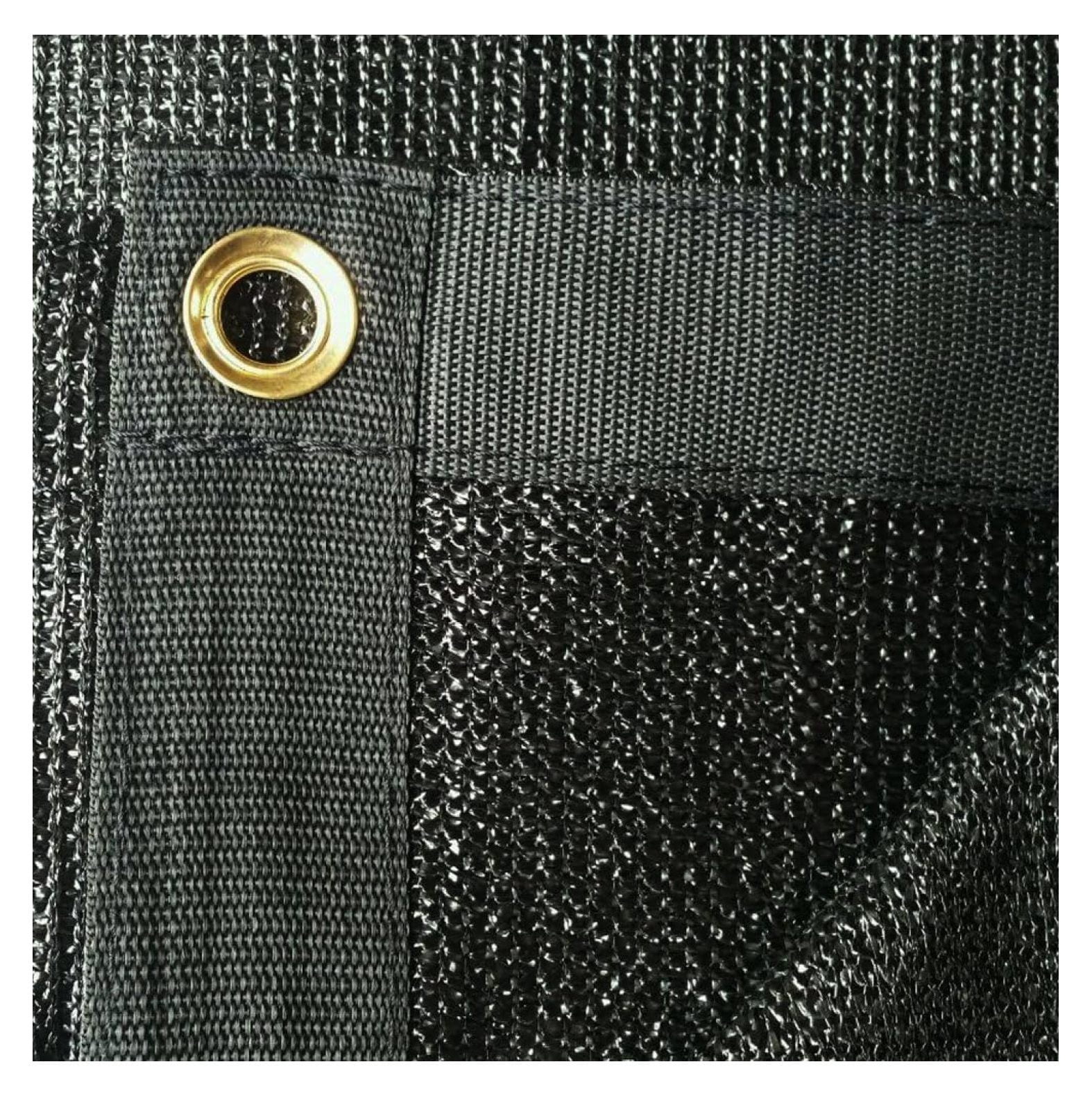 90% Sun Block Sun Shade 12 ft. x 22 ft. Black Heavy Duty 7 Oz Knitted ...