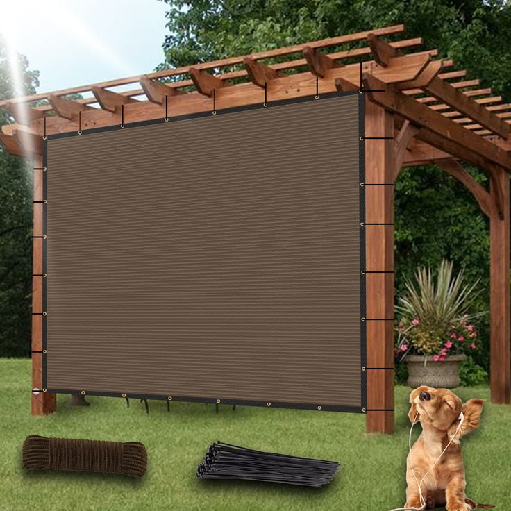 90% Sun Shade Cloth 10 x 12 FT Pergola Shade Cover Canopy with Grommets ...