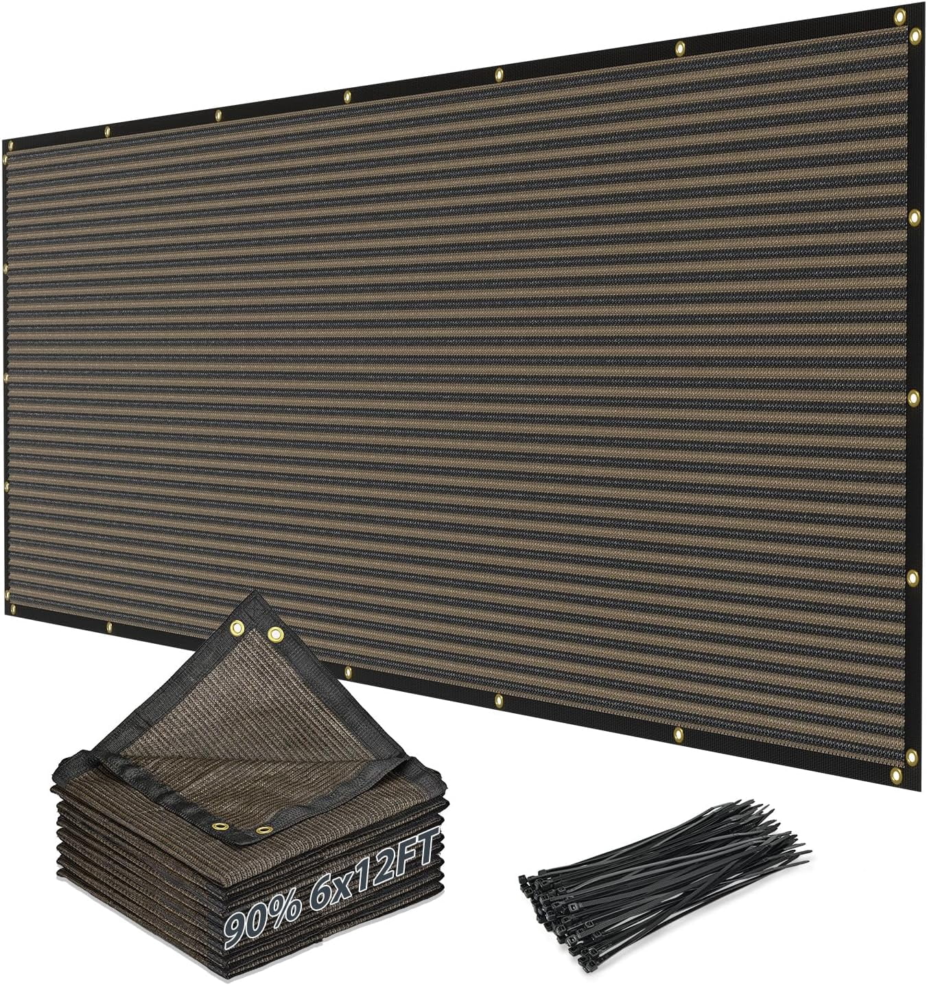 90% Sun Shade Cloth, 8x12FT Garden Shade Cover with Reinforced Grommets ...