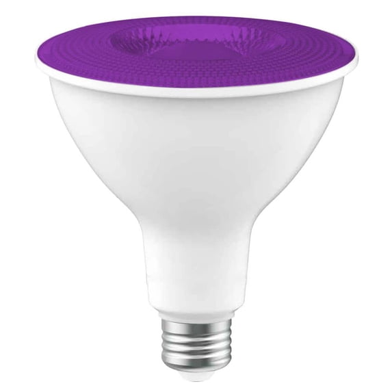 90-Watt Equivalent PAR38 Purple Color Decorative Indoor/Outdoor E26 ...
