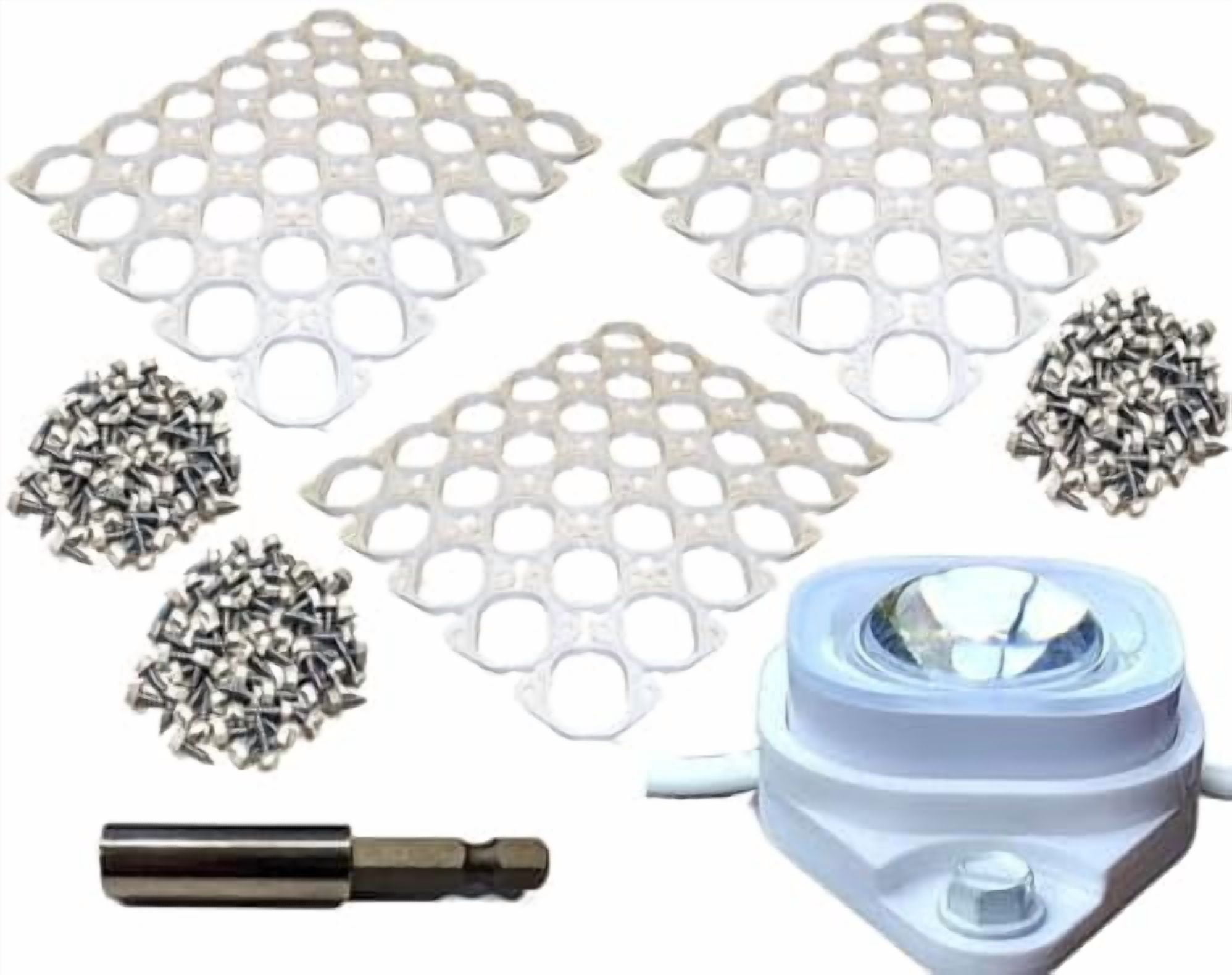 (90 White Mounts) Premium Mounting Bracket Install Kit FITS Govee 150 ...