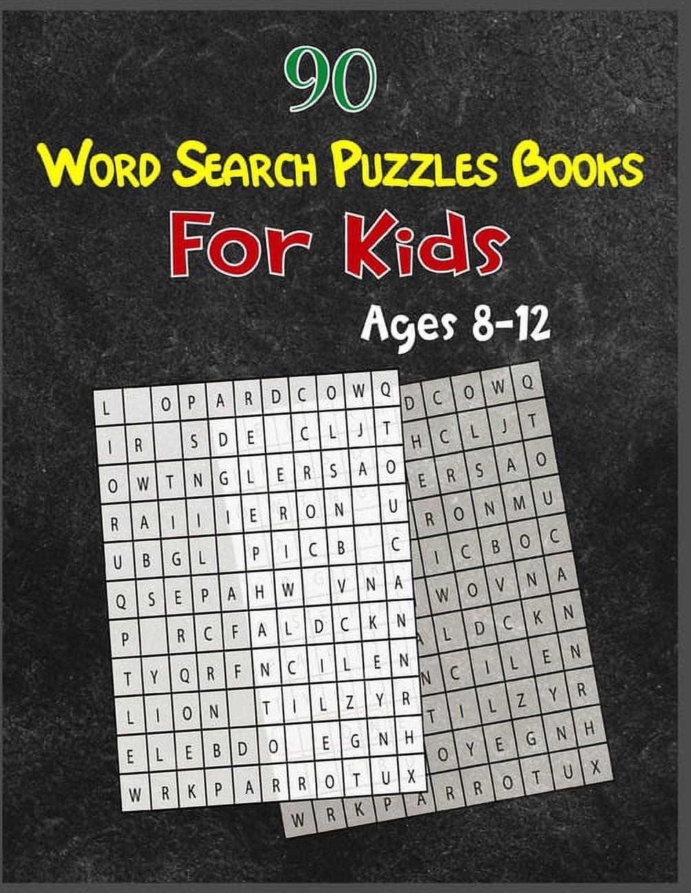 90 Word Search Puzzles Books For Kids Ages 8-12: Increase Spelling ...