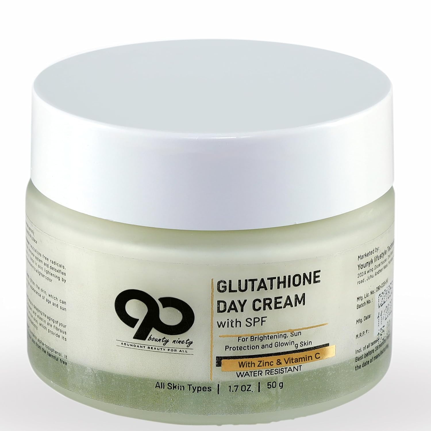 90 bounty ninety Glutatione Day Cream With Spf (50Gm)|Whitening Craeam ...