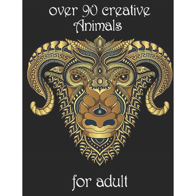 over 90 creative Animals for adult: Coloring Book with Lions, Elephants ...