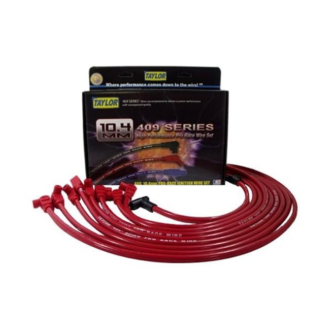 90 deg Spiro Pro Race Ignition Wire Set, Red for Chevy Small Block ...