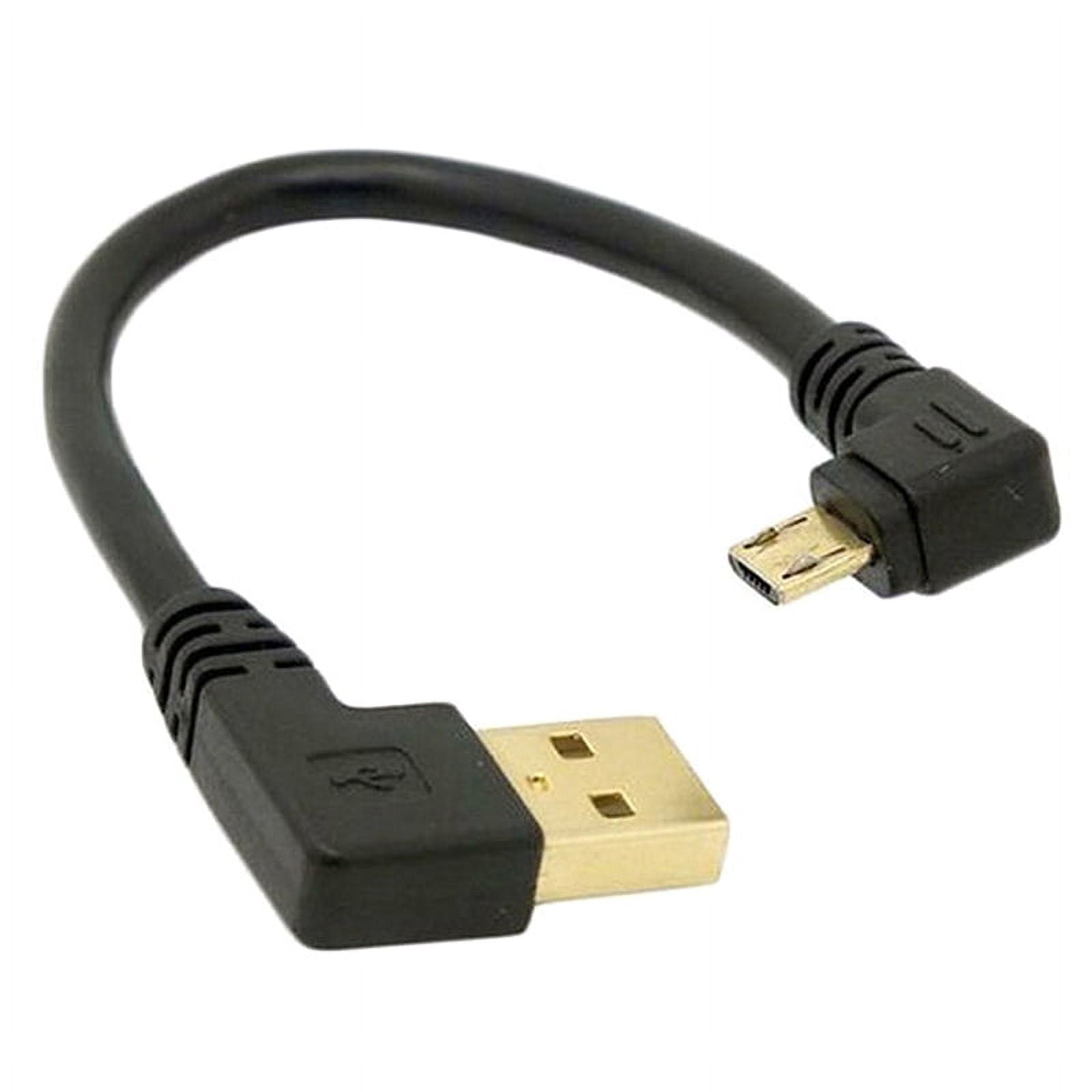 90 degree Right Angle Micro USB to Left Angle USB A Male Cable Charge ...