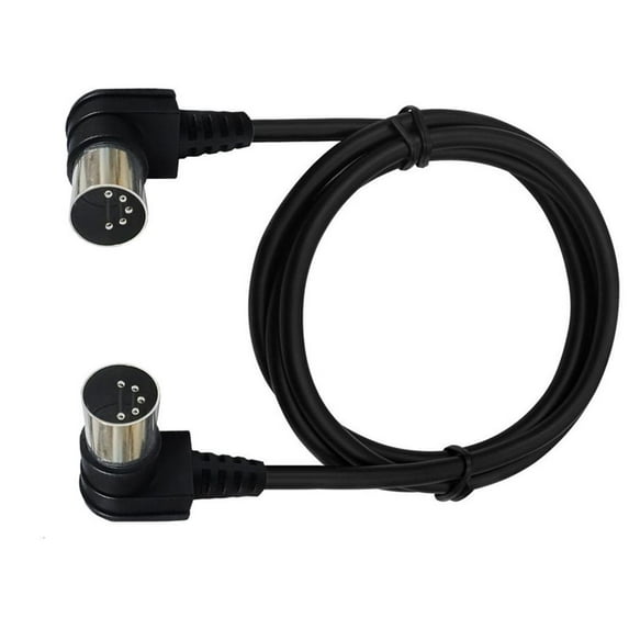 90 degree elbow MIDI cable DIN5P double heads male extension wire 1M 1 ...