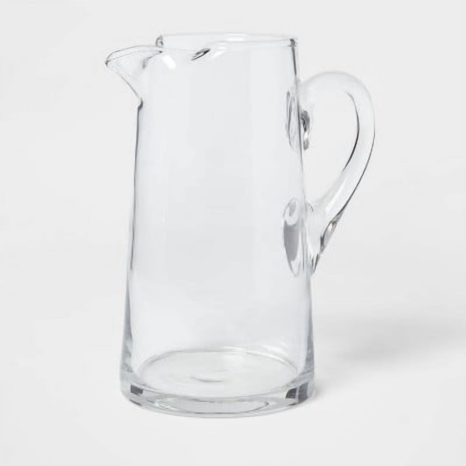 90 fl oz Glass Tall- Pitcher with Handle - Traditional Clear Drink ...