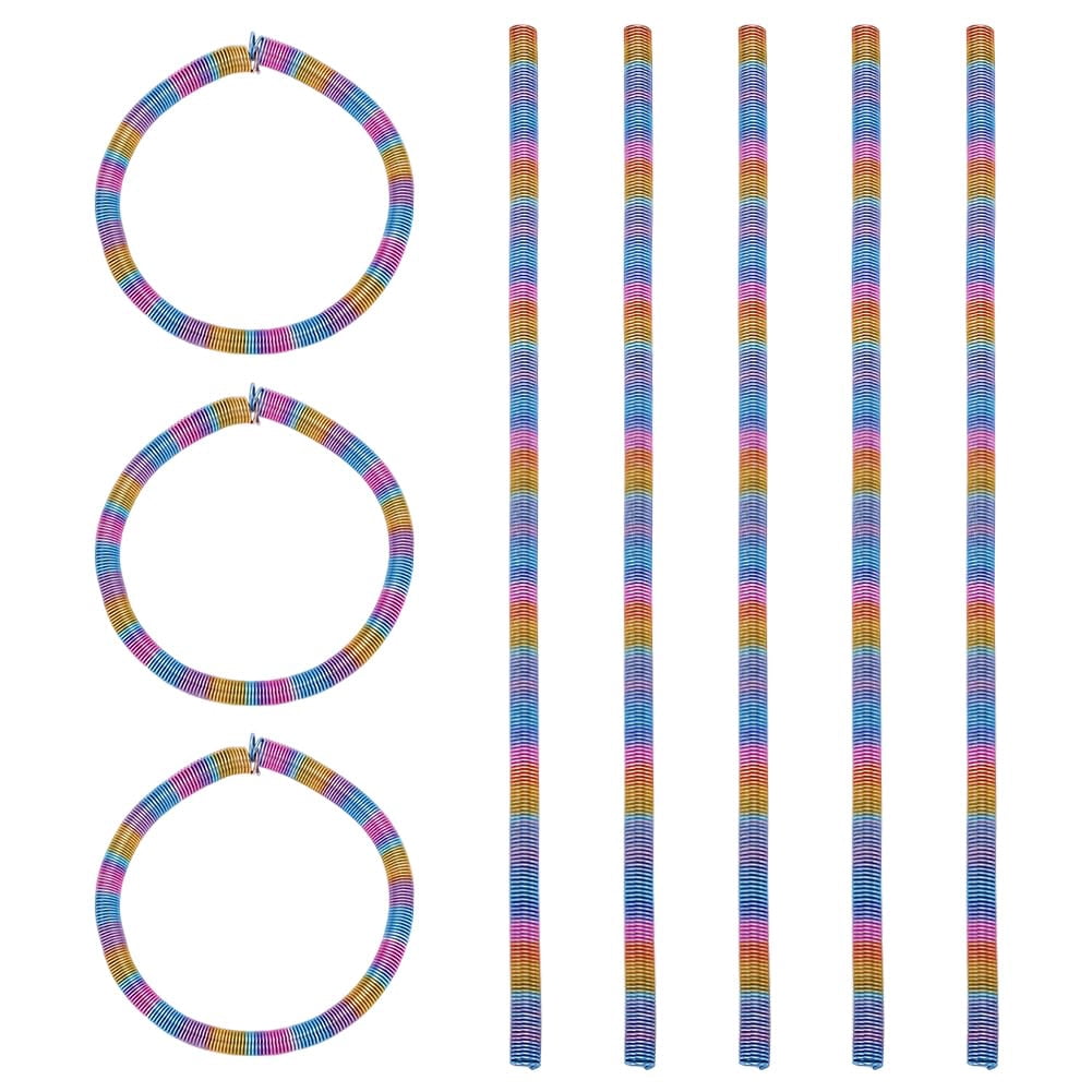 90 inch French Bullion Wire 9mm Iridescent Round Aluminum Flexible Coil ...