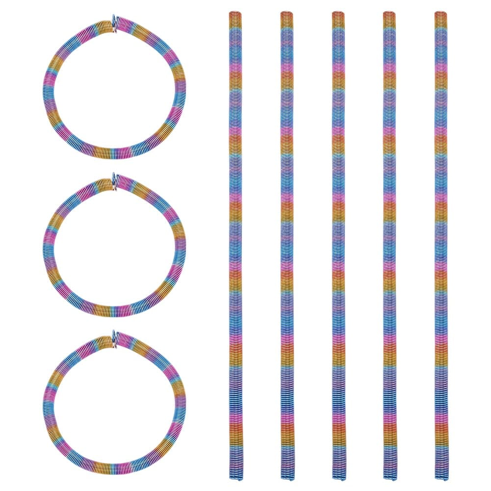 90 inch French Bullion Wire 9mm Iridescent Round Aluminum Flexible Coil ...