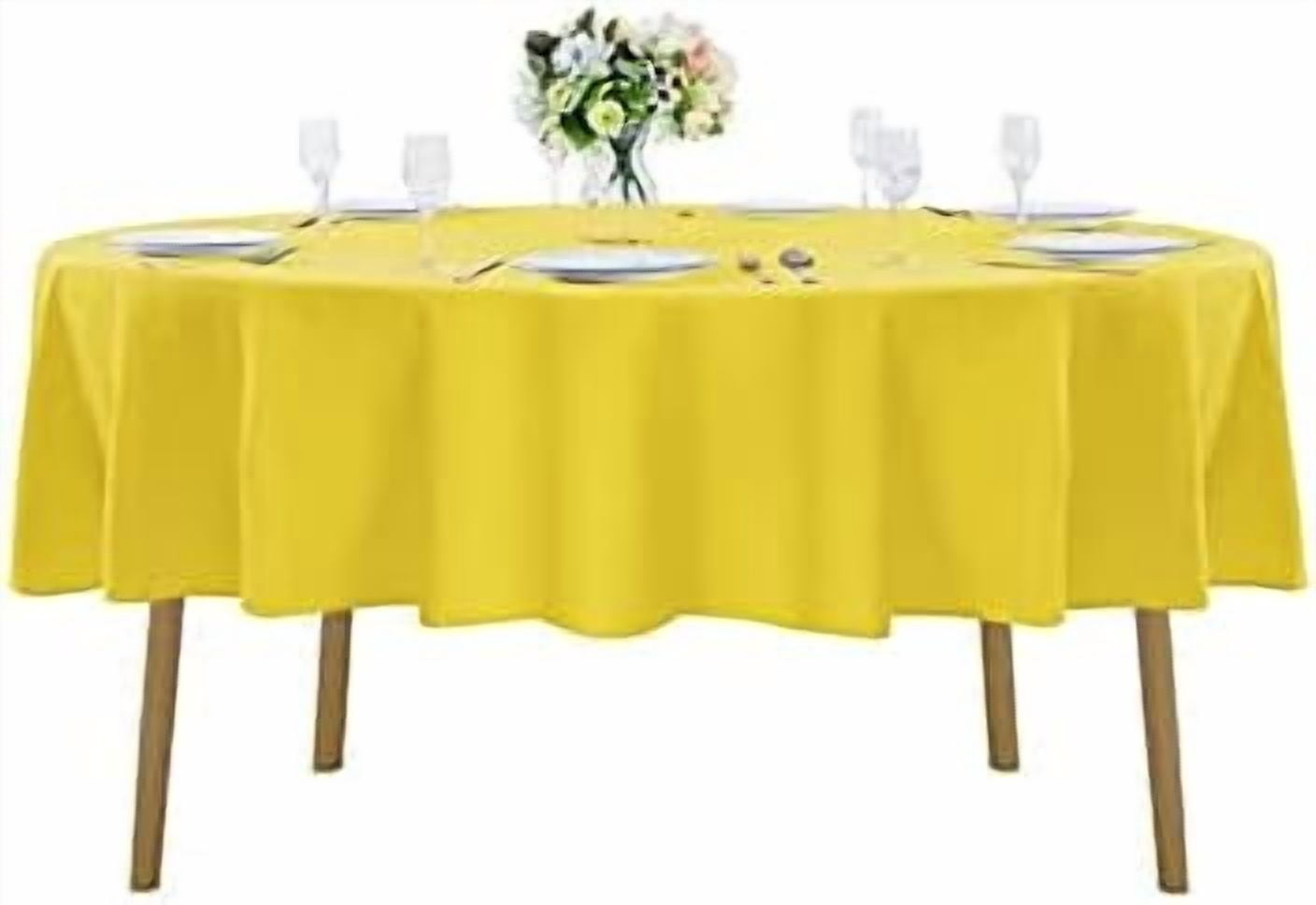 90 inch Round Tablecloth Washable Polyester Table Cloth Decorative ...