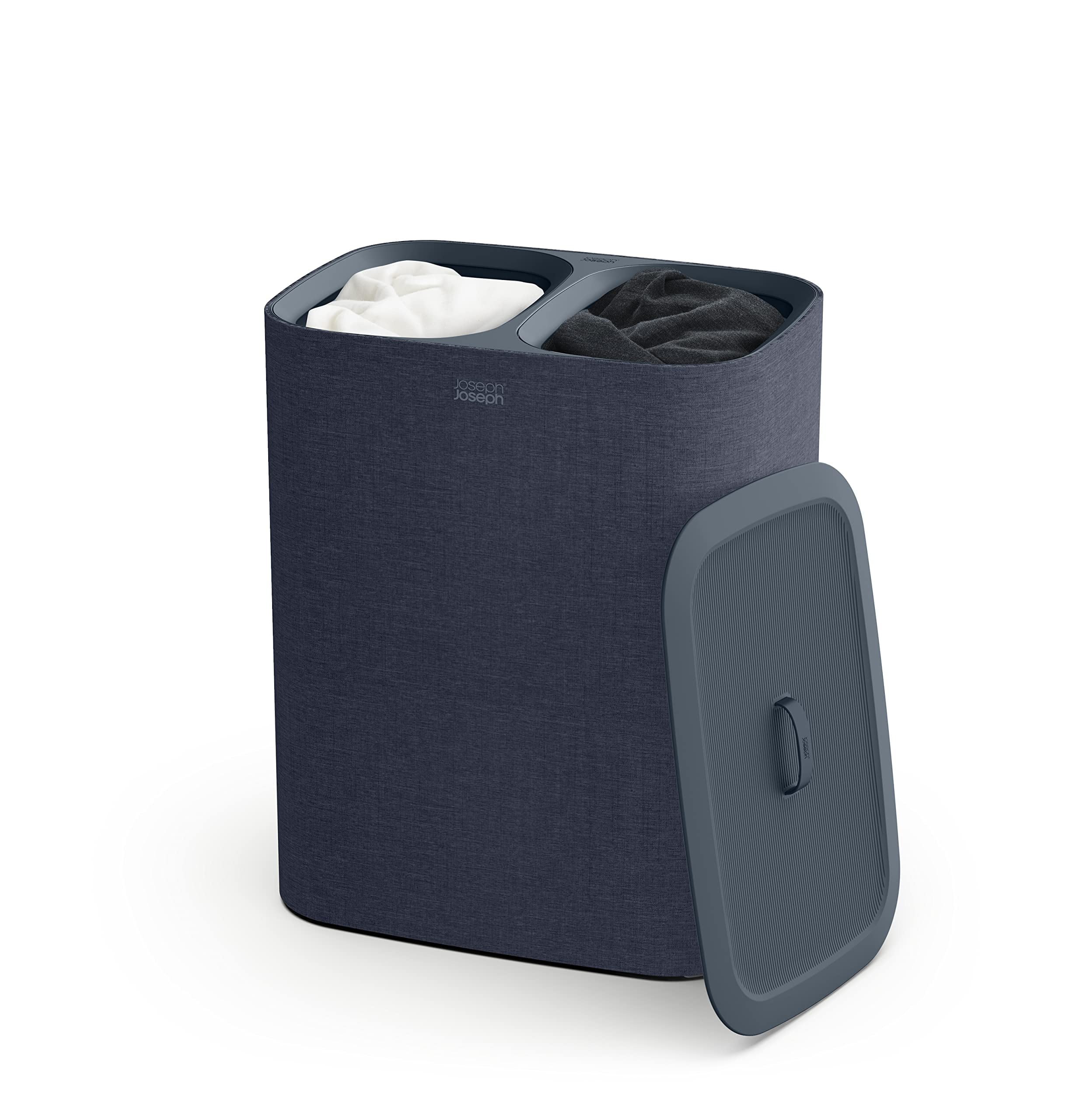 90-liter Laundry Hamper Separation Basket with lid, 2 Removable Washing ...