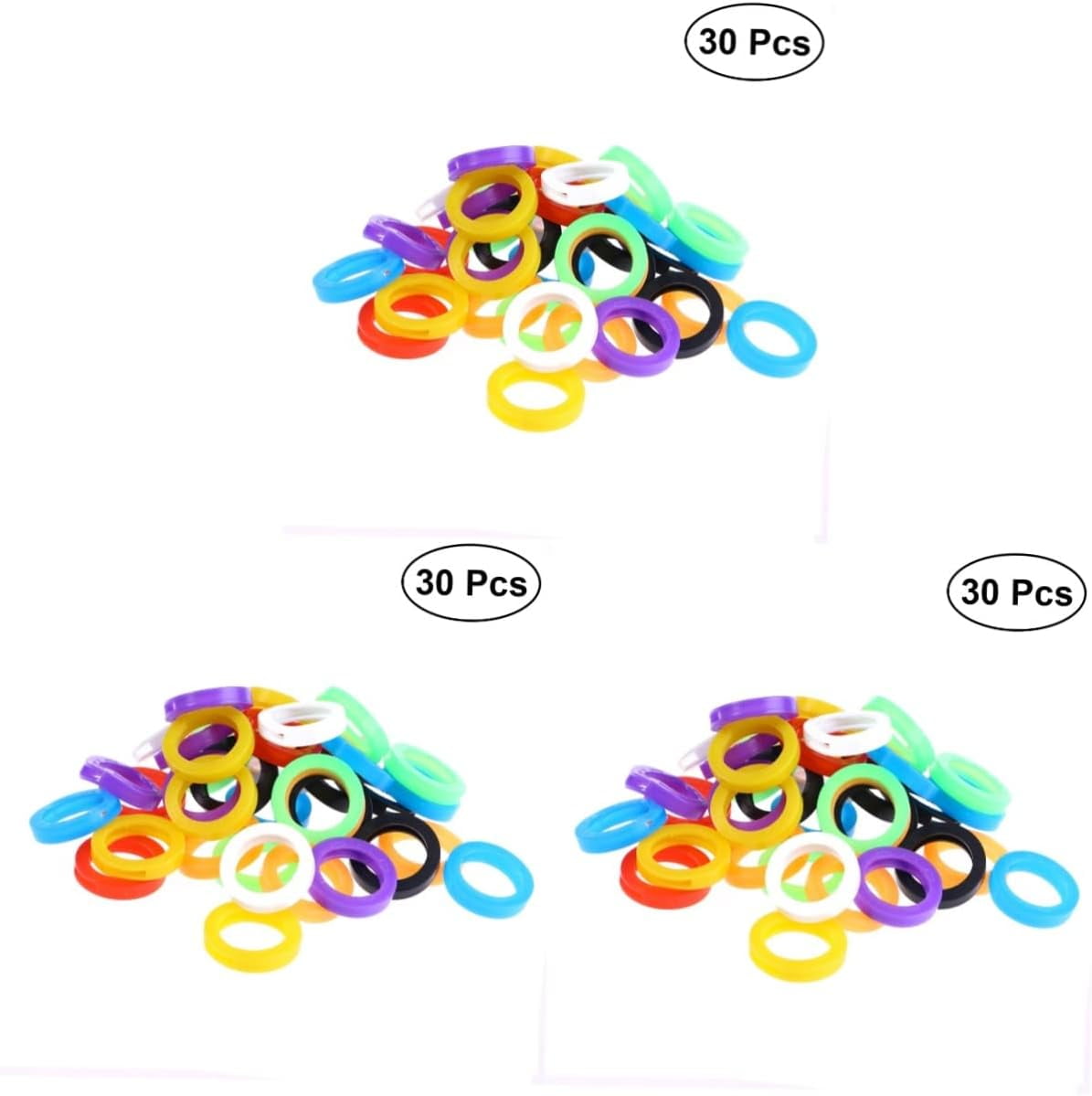 90 pcs Rubber Key Covers Key identifier Key Ring Tags Key Markers House ...