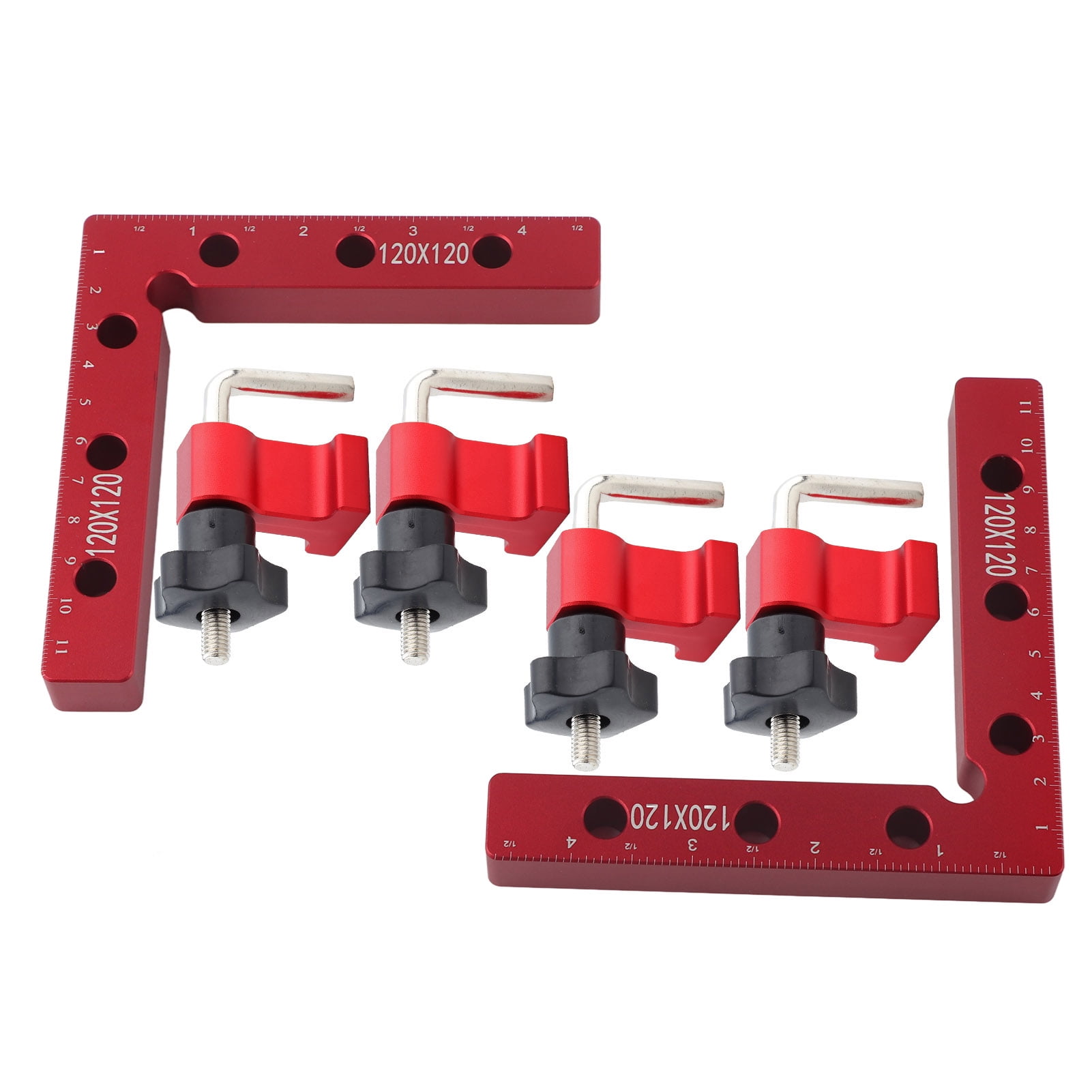 90° right angle clamp for panel positioning, 120x120mm Precision L ...