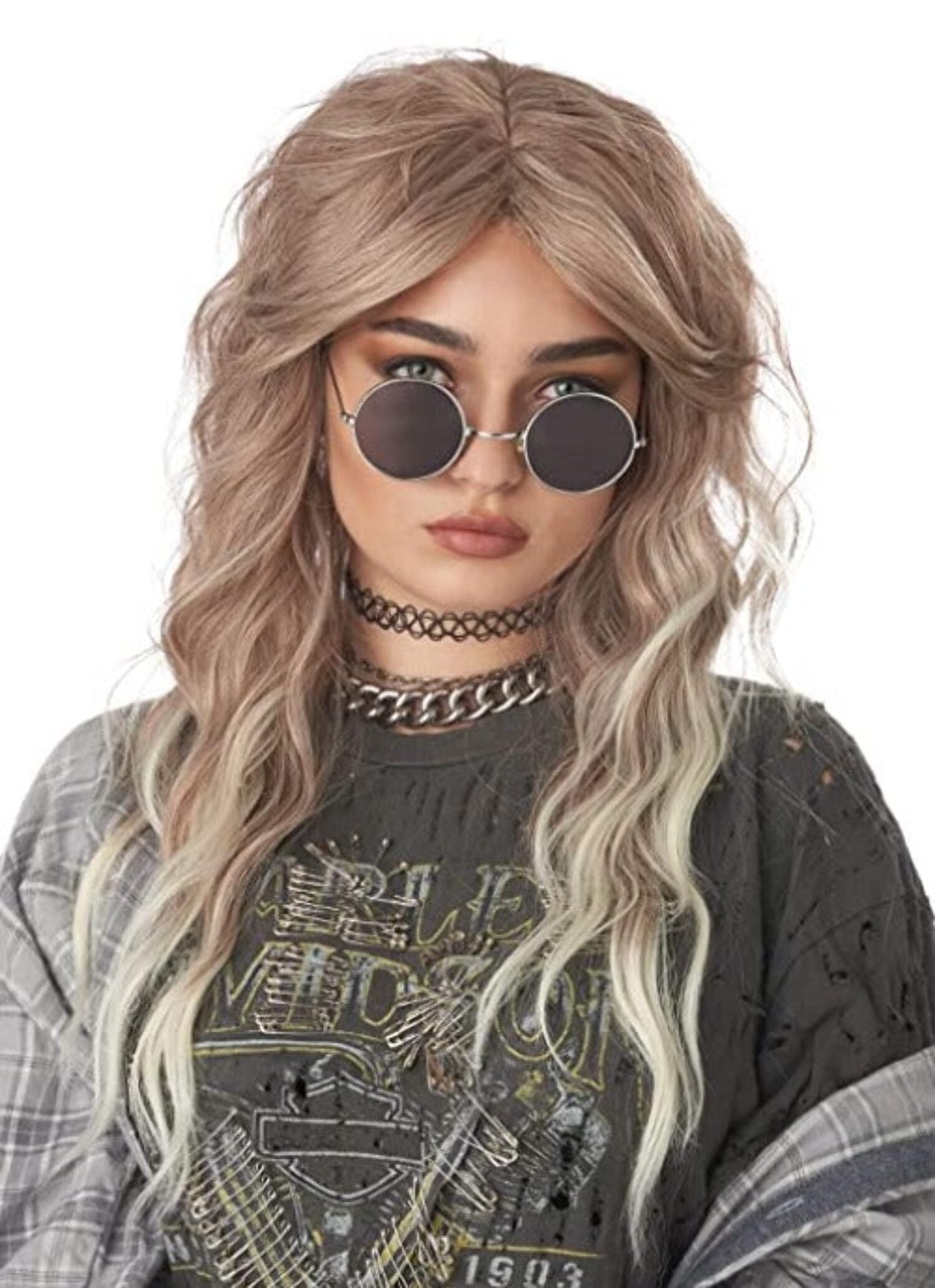 90'S Grunge Rocker Adult Wig (Blonde) - Walmart.com