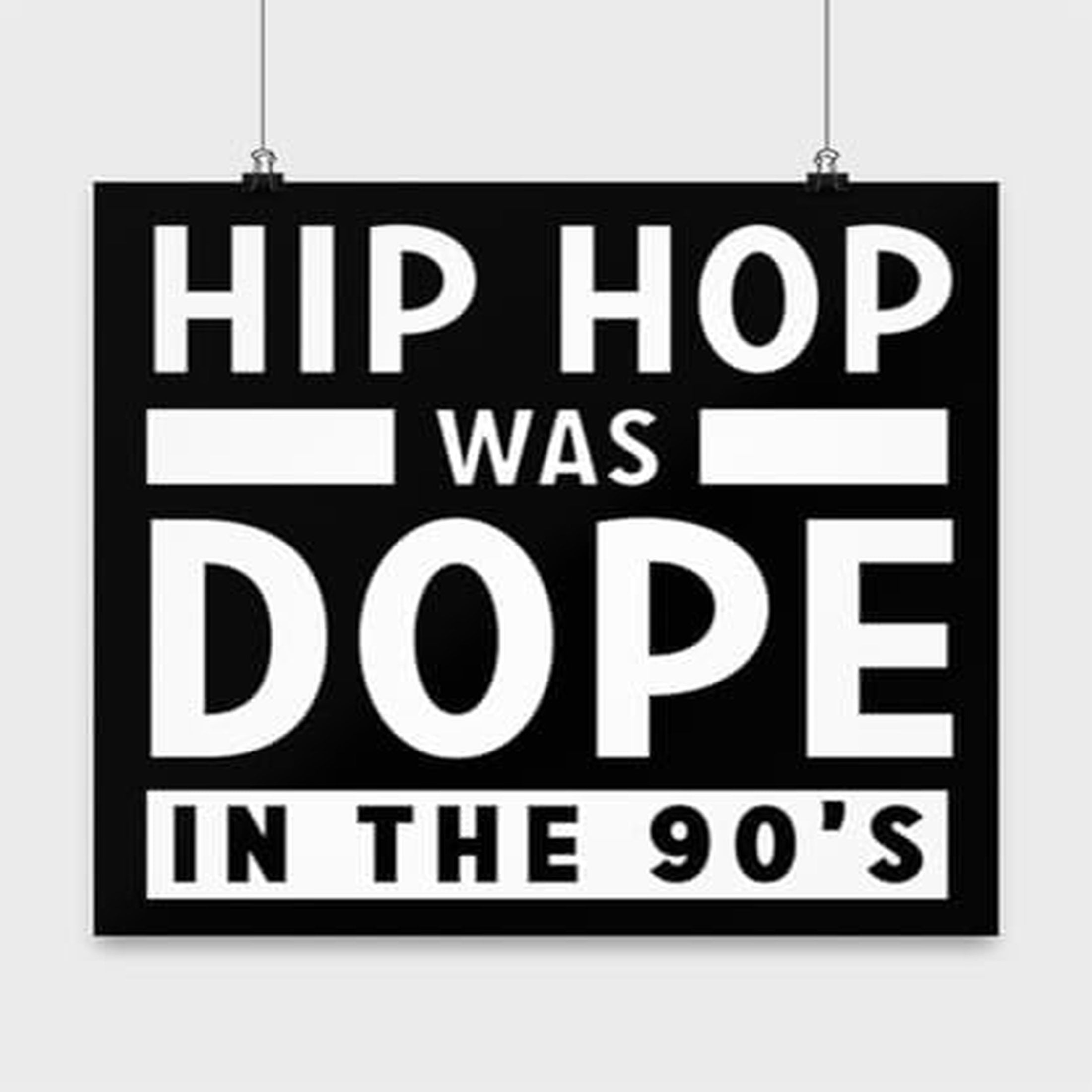 90's Hip Hop Rapping Poster - Classic MC Wall Art, 16x16in Black D√©cor ...