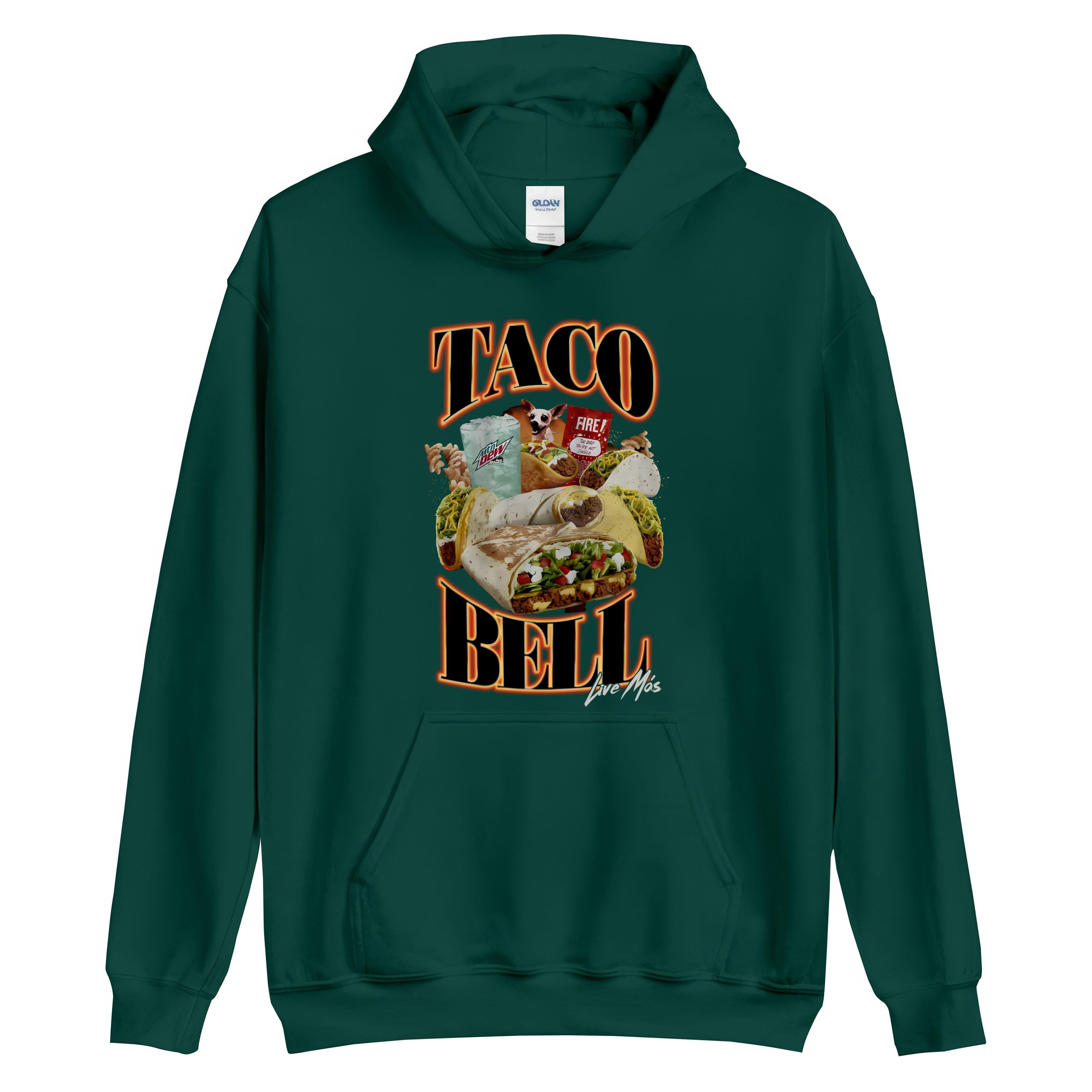 90's Inspired Fast Food Hoodie, Retro Taco Graphic Tee, Vintage ...