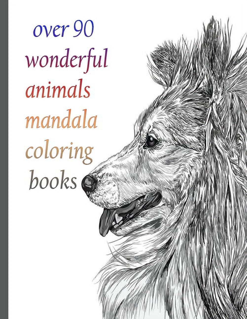 over 90 wonderful animals mandala coloring books: An Adult Coloring ...
