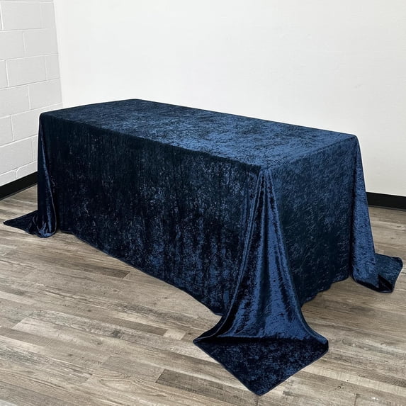90 x 132 Inch Rectangular Crushed Velvet Tablecloth for 6 ft ...