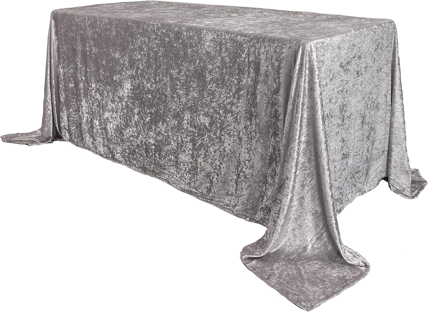 - 90 x 156 Inch Rectangular Crushed Velvet Tablecloth for 8 ft ...