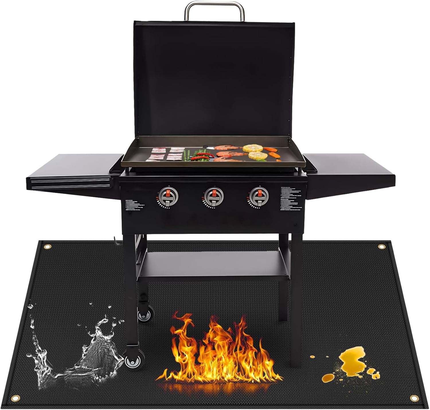 90" x 48" Extra Large Grill Mat, Grill Matt for Outdoor Grill Deck ...